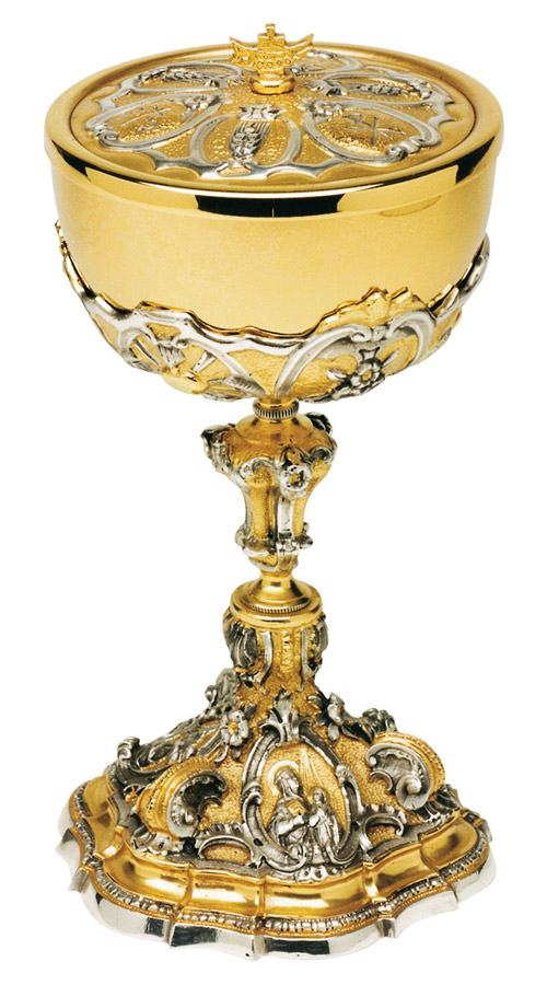 Catholic goods and religious supplies - Ciboria: Ciborium with Christ ...